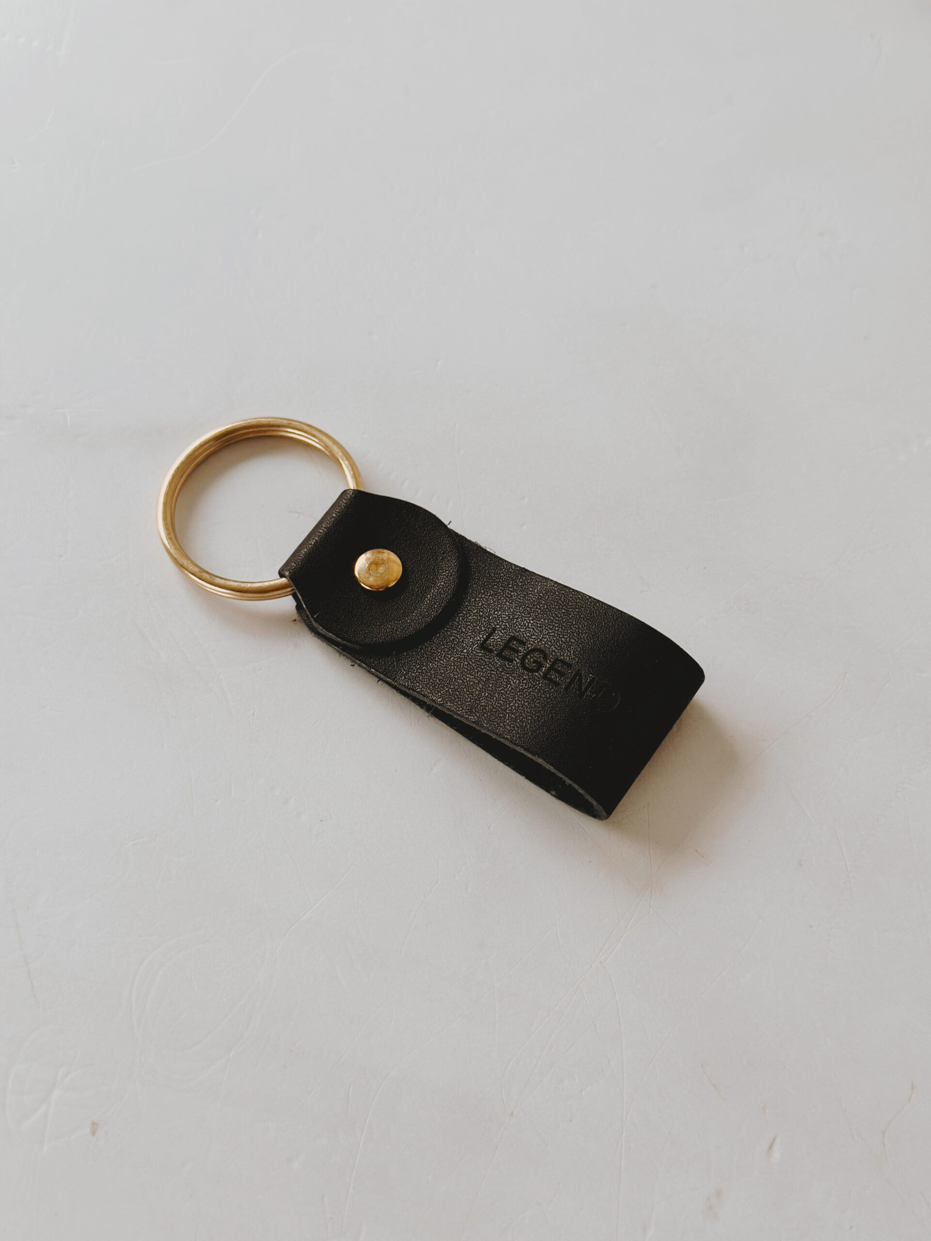 Key ring - Legend - Black Genuine Leather - To Be Gift Boxes