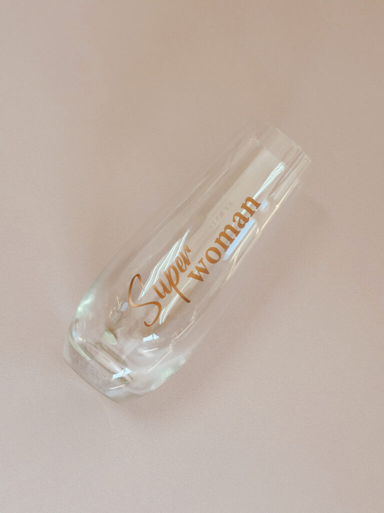 Glass Flute - Superwoman - To Be Gift Boxes