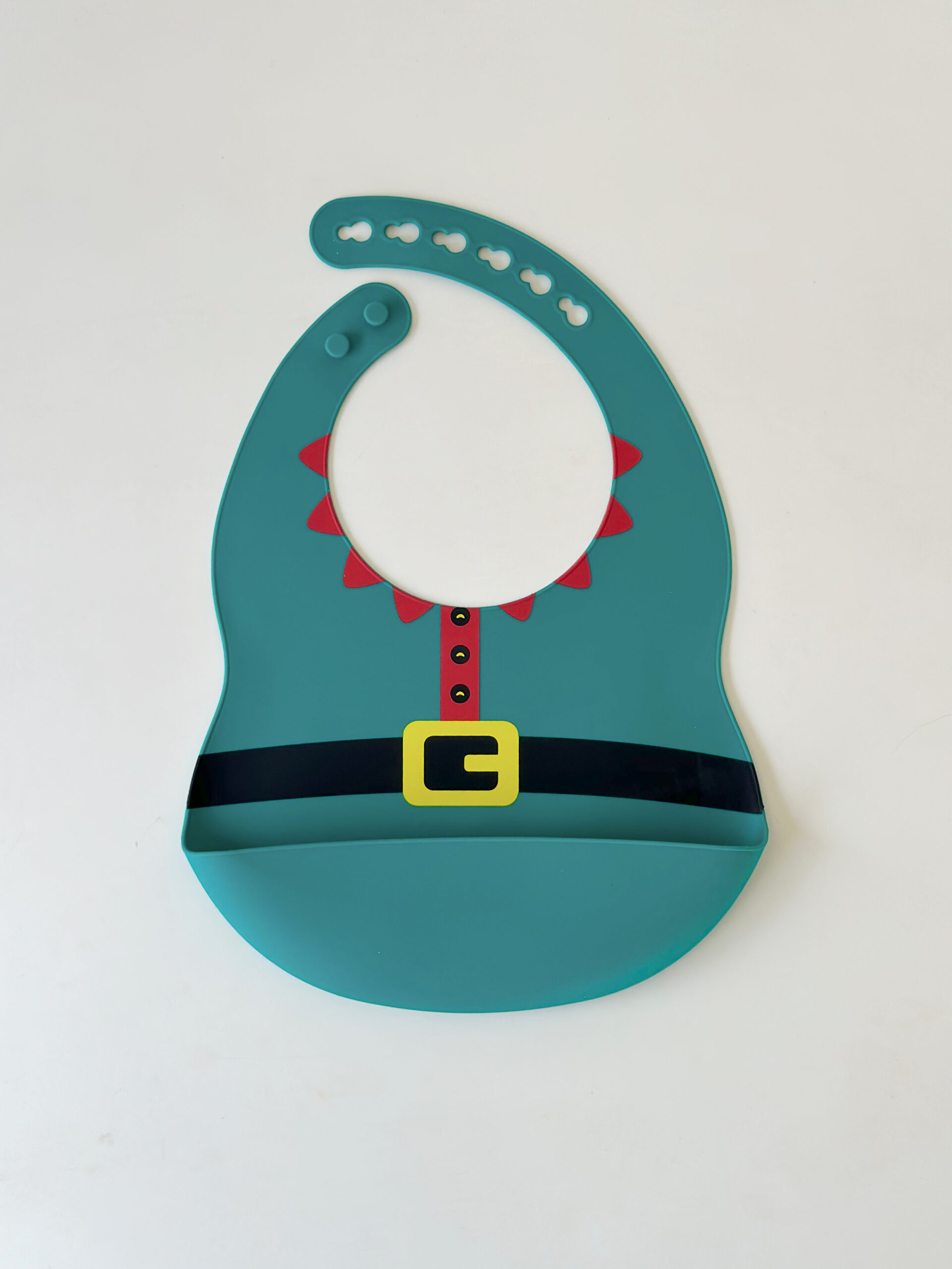 Baby Bib - Silicone Santa Outfit (Green) - To Be Gift Boxes