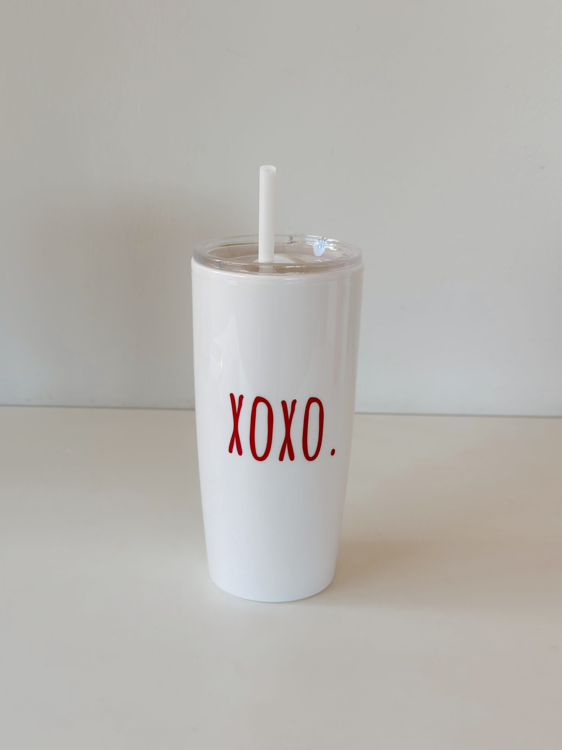 ️Straw Cup XOXO - White with Red - To Be Gift Boxes